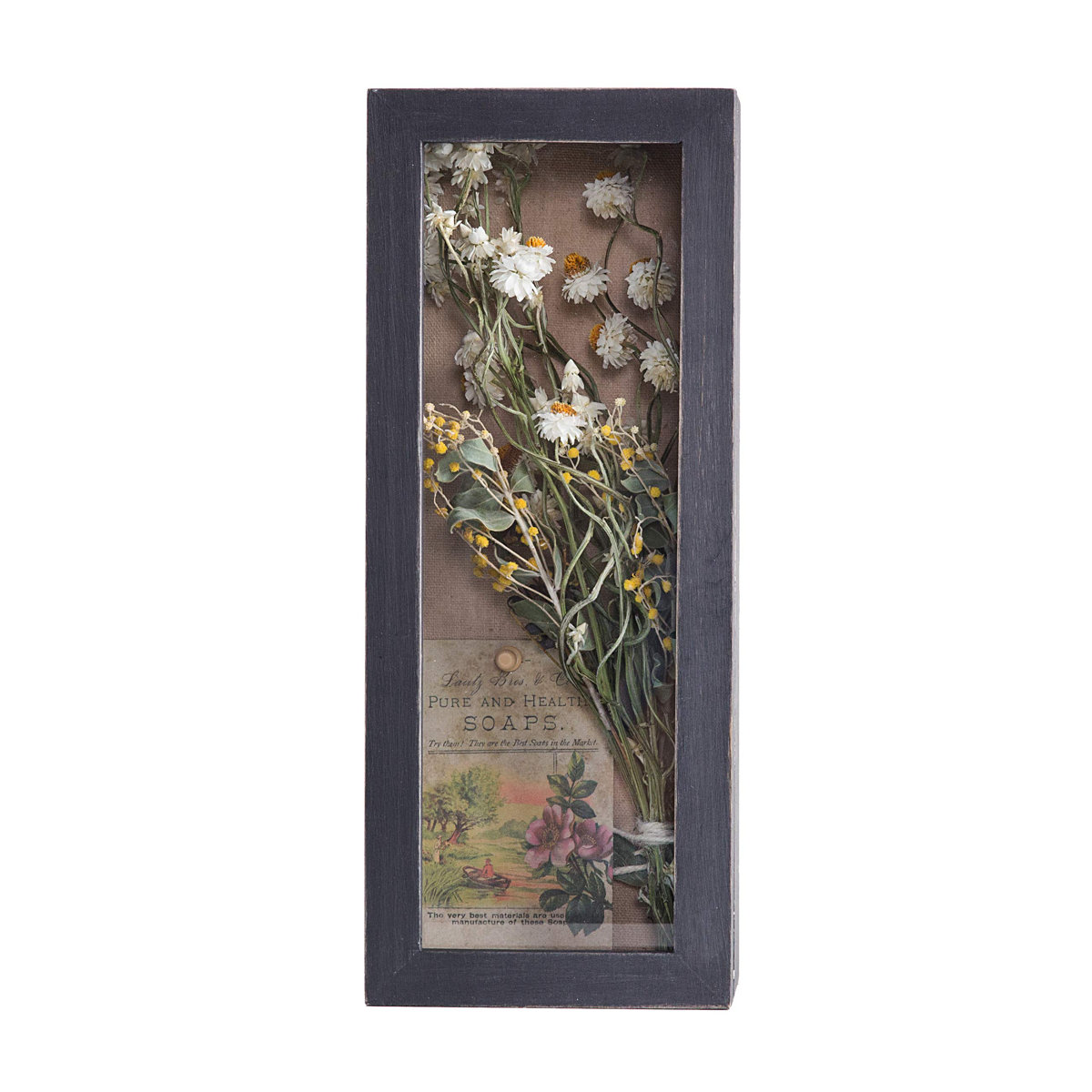 Hokku Designs Shadow Box Frame 5X12.5 Shadow Box Pin Display Case Cabinet Picture Frame With ...